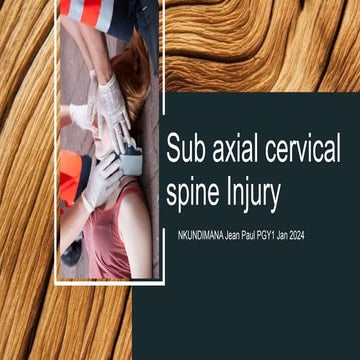 SUBAXIAL SPINE INJURY BY DR NKUNDIMANA JEAN PAUL .pptx