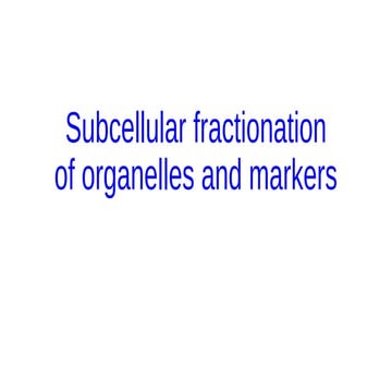 Subcellular fractionation | PPT
