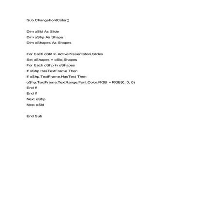 Sub change fontcolor | DOCX