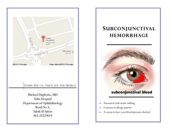 Subconjunctival Hemorrhage Diagram Subconjunctival Hemorrhage (broken