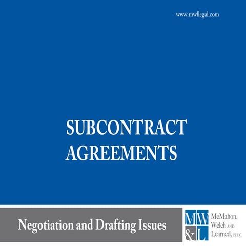 Subcontract Agreements | PDF