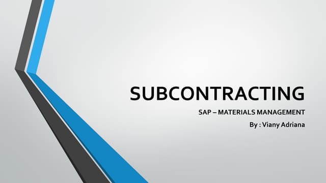 Sap MM Presentation | PPT