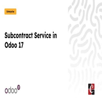What is Subcontract Service in Odoo 17 ERP | PPTX