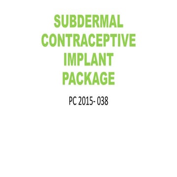 progestin subdermal implant insertion package PSI | PDF