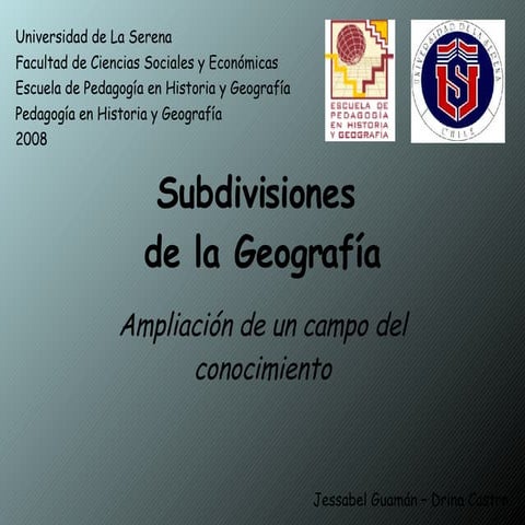 Subdivisiones De La GeografíA | PPT