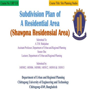 Subdivision Plan of A Residential Area | PDF