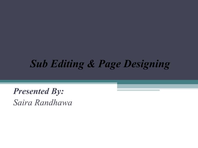 Mechanics of news editing | PPTX | Freelance Writing | Content Production