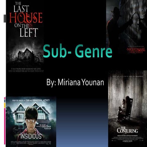 Introduction To Horror Sub-Genres | PPTX