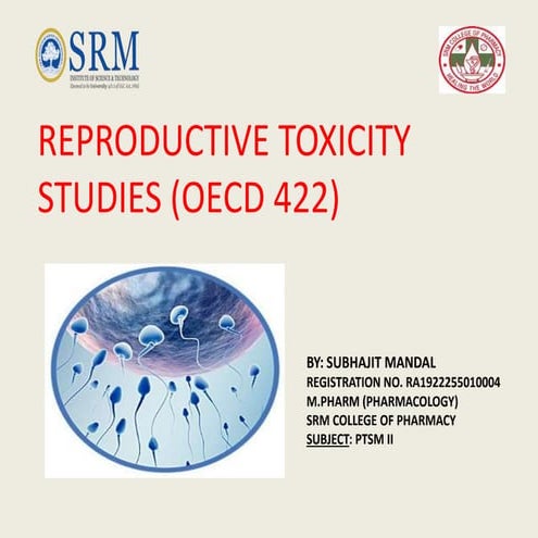 Reproductive toxicology studies | PPTX