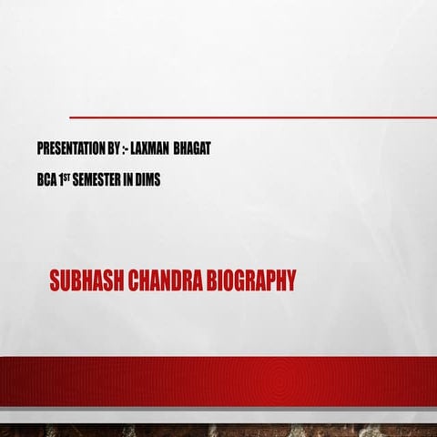 Biography Subhash Chandra And About Zee Company.pptx