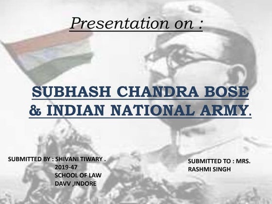 Netaji subhash chandra bose ppt | PPTX