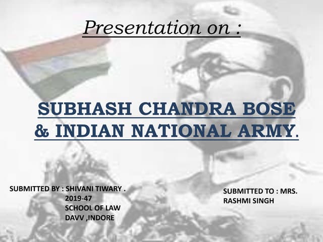 Netaji subhash chandra bose ppt | PPTX