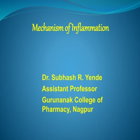 Mechanism of inflammation | PPT