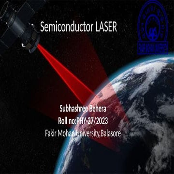 Principle and working of a semiconductor laser | PPTX