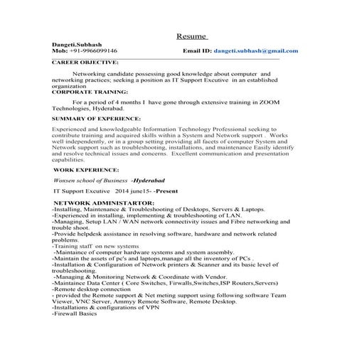Subhash resume (1) | PDF