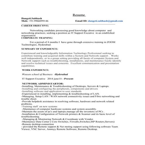 Subhash resume (1) | DOC