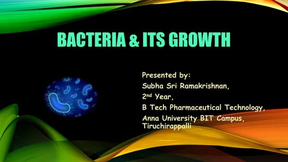 Bacterial growth : Diauxic growth,Synchronous growth and continuous ...