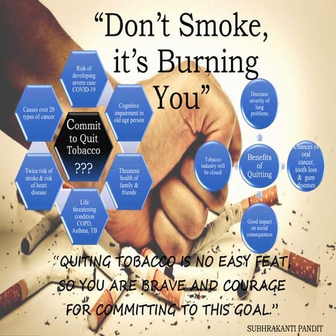 Why no Tobacco? "Don't Smoke, it's Burning you". | PPTX | Illegal Drugs ...