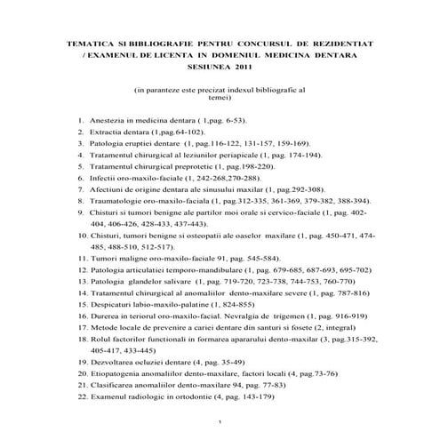 Subiecte licenta md 2011 | DOC