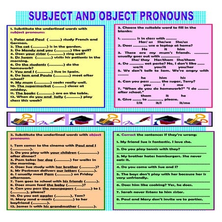 Subject object-pronouns | DOC