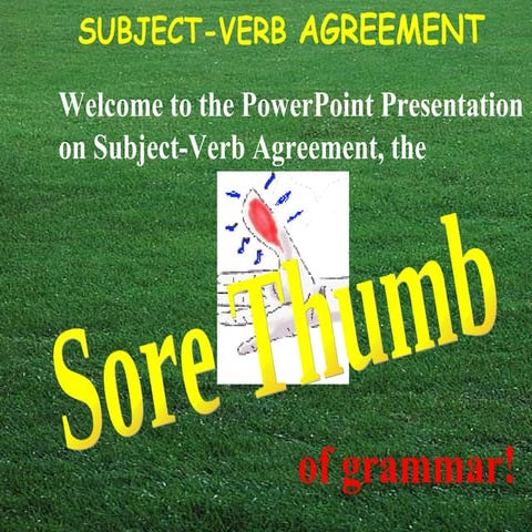 Subject Verb Agreement | PPT