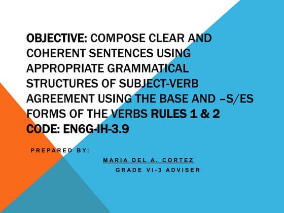 Detailed Lesson Plan: Subject-Verb Agreement | DOCX | Homework and ...