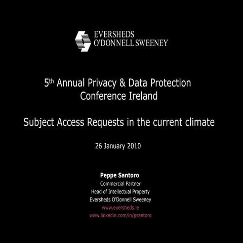 Privacy & Data Protection: Subject Access Requests | PPT