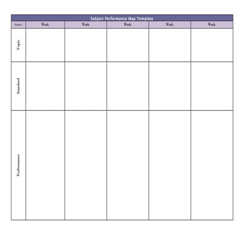 Subject area performance mapping template | DOCX