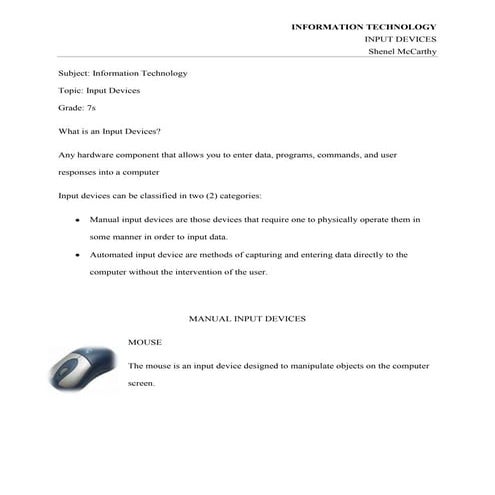 Input device | PPTX