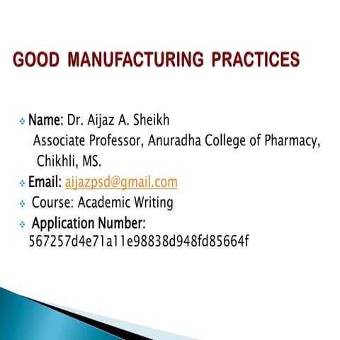 Good Manufacturing Practices | PDF
