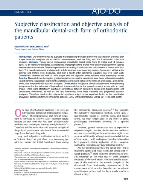 Relationship between dental arch width and vertical facial morphology ...