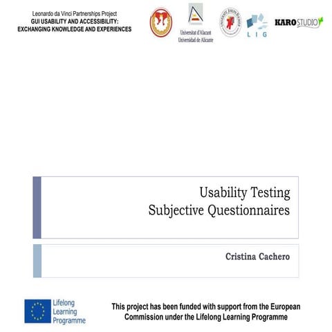 Subjective questionnaires | PPT | Graphics Software | Computer Software ...