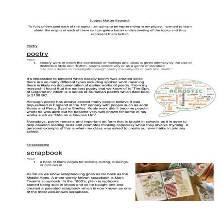 Subject Matter Research | PDF