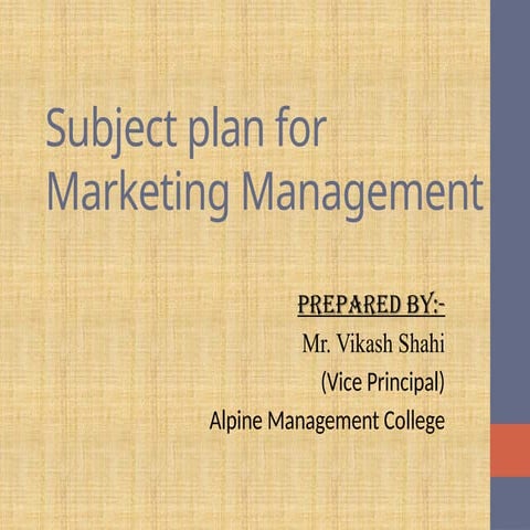 Subject plan for Marketing Management.pptx