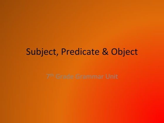 Direct And Indirect Objects Power Point Ppt