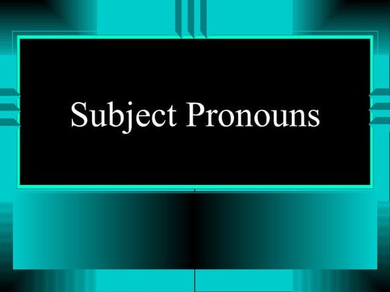 Subject Pronouns Ppt ESL Object Pronouns Interactive Game (teacher