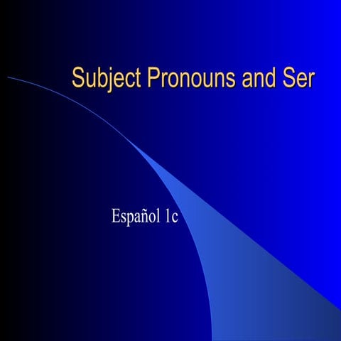 Subject pronouns | PPT
