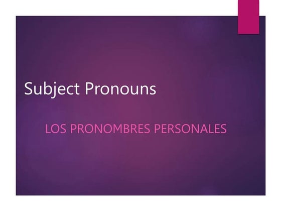 1B English language Subject Pronouns.ppt