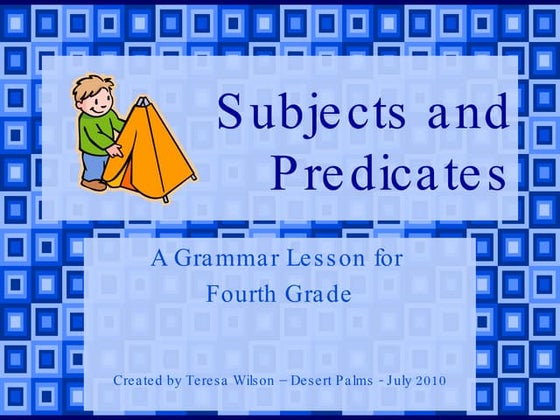 SUBJECT AND PREDICATE | PPTX | Chemistry | Science