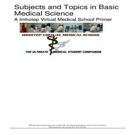 Subjects and Topics in Basic Medical Science-A Imhotep Virtual Medical ...