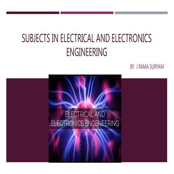 Subjects in Electrical and Electronics Engineering | PPTX
