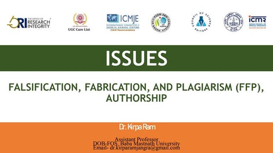 Importance of publication ethics | PPTX | Publishing Industry | Industries