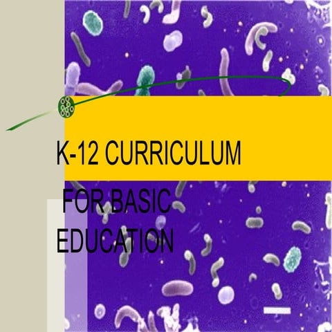 K to 12 CURRICULUM FOR BASIC EDUCATION | PPTX