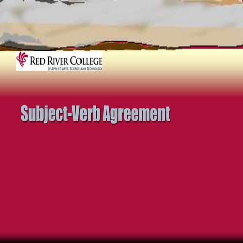 Subject verb agreement | PPT