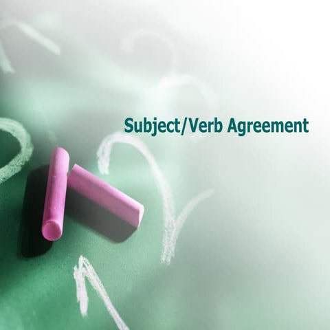Subject Verb Agreement | PPT