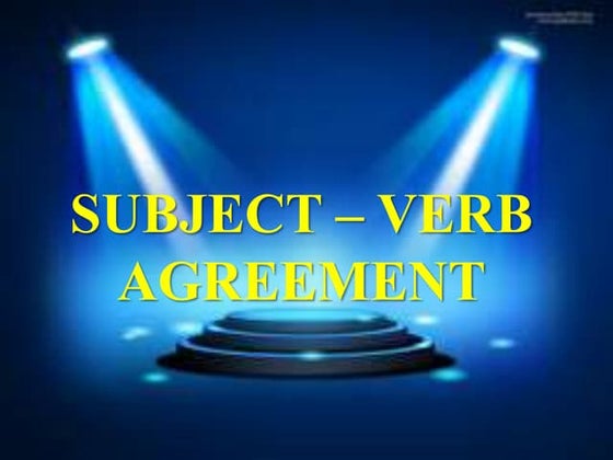 Everyday images of subject verb agreement | PPT