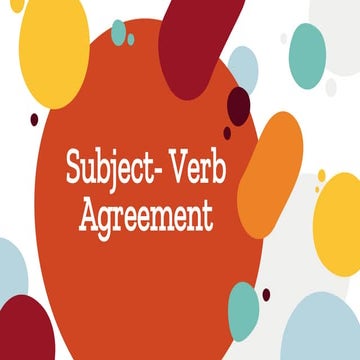 Subject Verb Illustrations