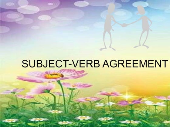 subject verb agreement Grade 3 presentation. | PPT