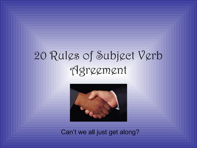 20 Rules of Subject Verb Agreement-1.ppt