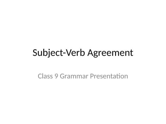 Grade 4 English: Subject-Verb Agreement.pptx